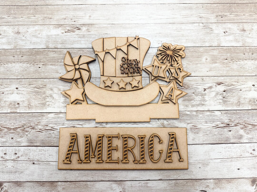 Interchangeable Window Box Add On, America, USA, 4th of July, Shelf ...