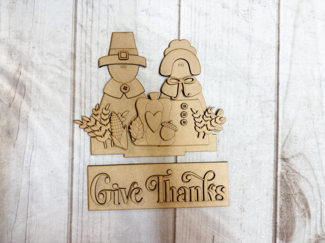 Interchangeable Window Box Add On, Give Thanks, Pilgrams, Shelf Sitter ...