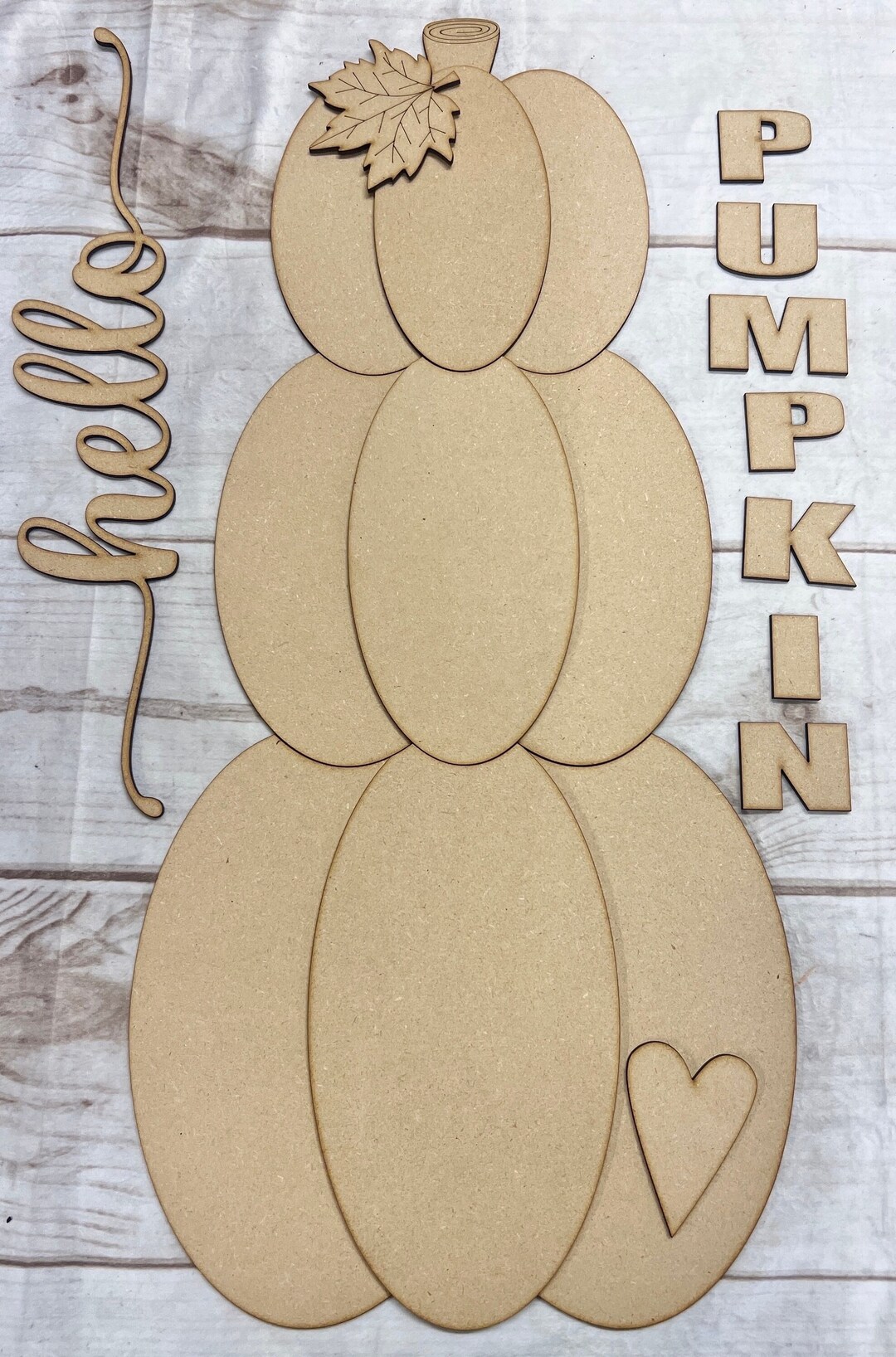 Hello Pumpkin Porch Leaner Starter Kit, Pumpkin Craft Kit, Laser ...