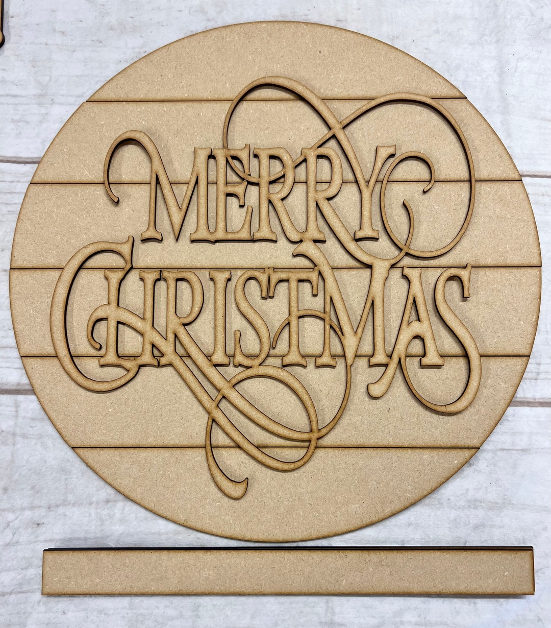 Merry Christmas Sign DIY Kit, DIY Kit, Craft Kit, DIY Christmas, Laser ...