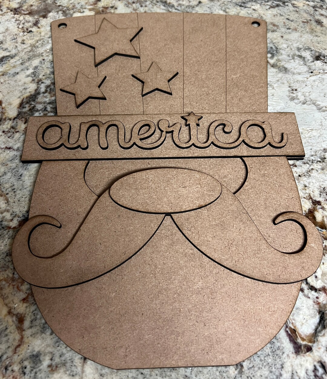 Uncle Sam, Americana, Fourth of July, Door Hanger, USA, DIY Kit, Laser ...