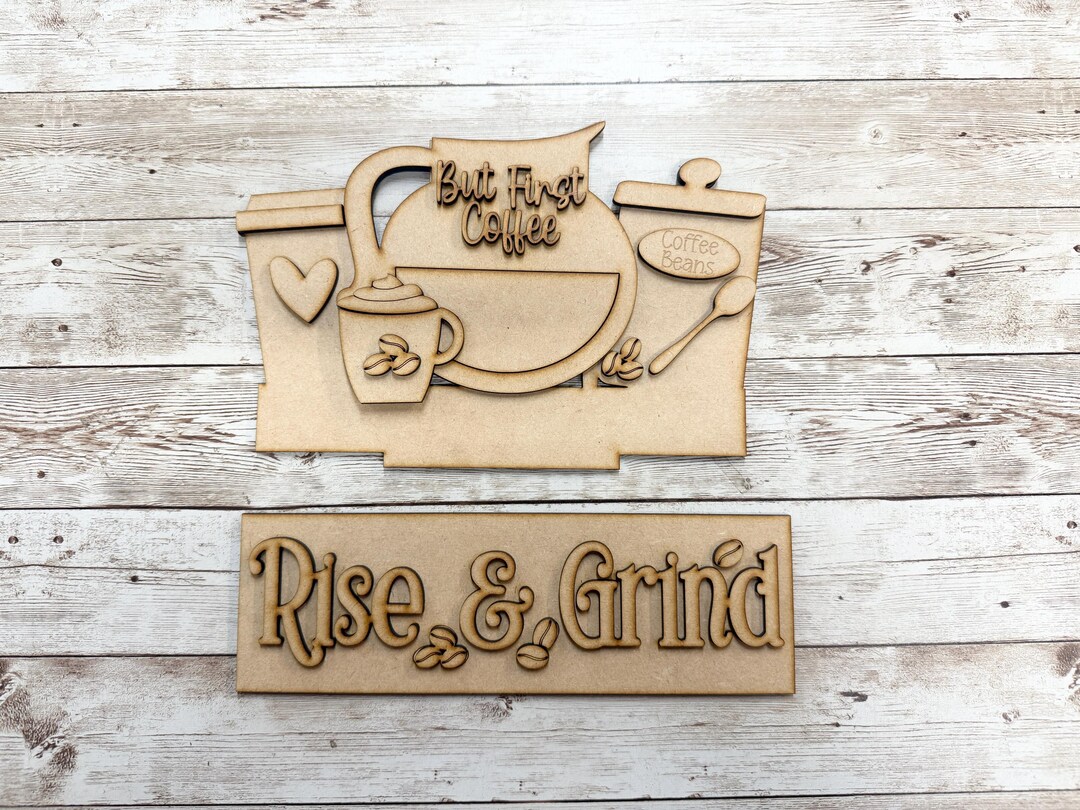 Interchangeable Window Box Add On, Coffee, Rise and Grind, Shelf Sitter ...