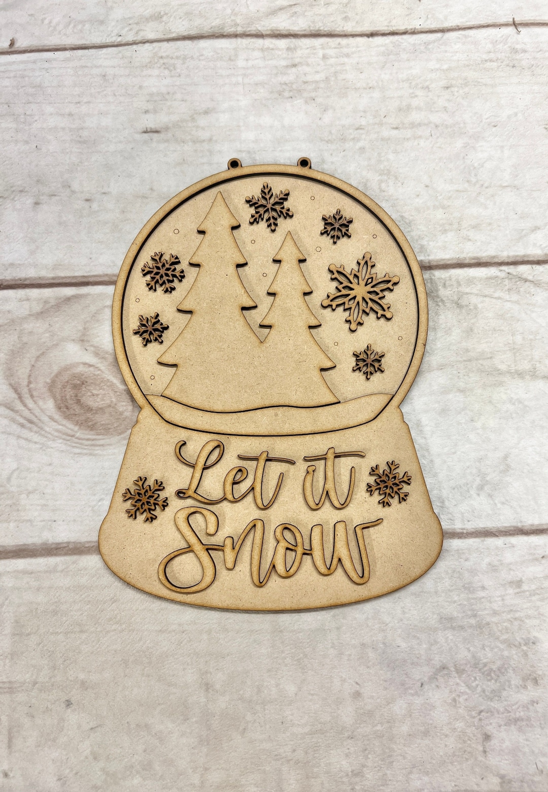 Let It Snow Door Sign, Craft Kit, Laser Cutouts, DIY Kit, Unfinished ...