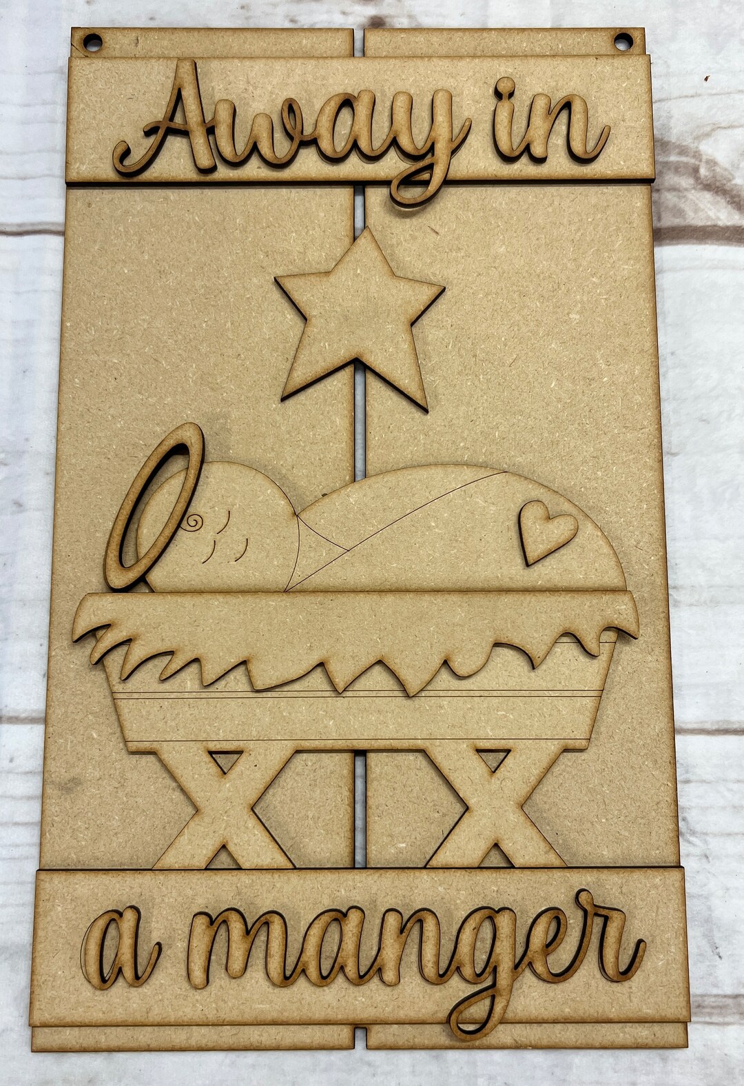 DIY Away in a Manger Pallet Sign Kit, DIY, Manger, Craft Kit, DIY ...