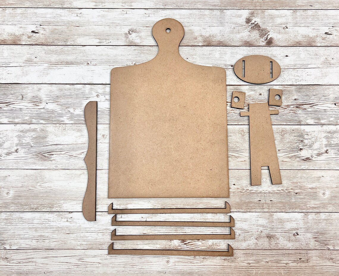 Breadboard Sign Holder, Unfinished, DIY, Laser Cut, Craft Kit ...