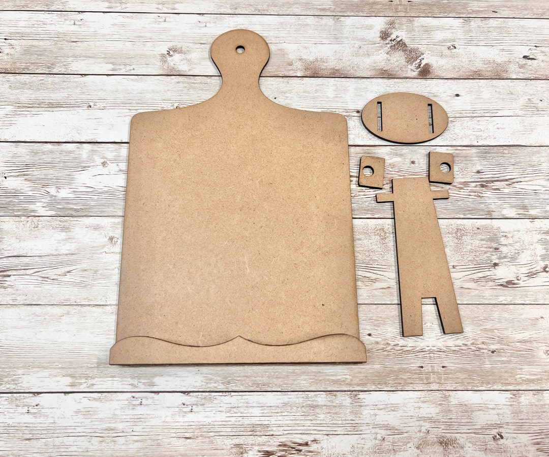 Breadboard Sign Holder, Unfinished, DIY, Laser Cut, Craft Kit ...