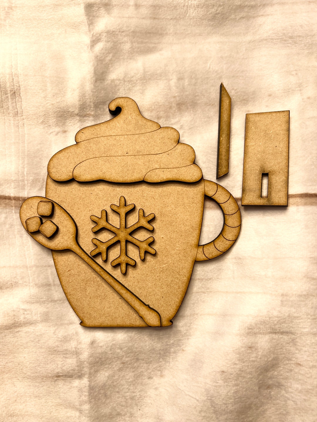 DIY Hot Cocoa Cup, Hot Cocoa Bar Tiered Tray Cutouts, Craft Kit, Hot ...