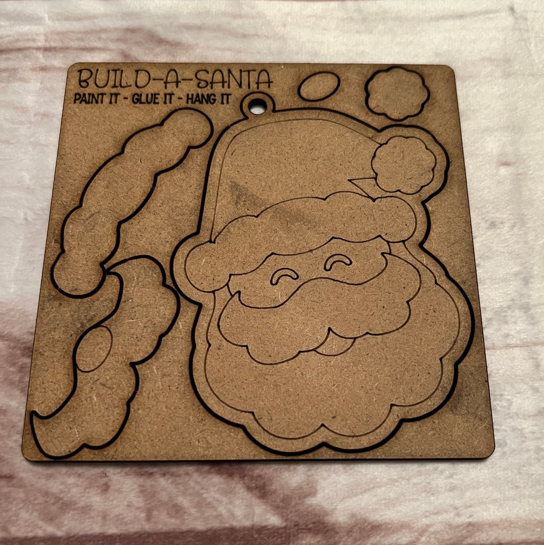 Santa Craft Kit, Kids Craft Kit, DIY, Santa, Build A Santa, Laser ...