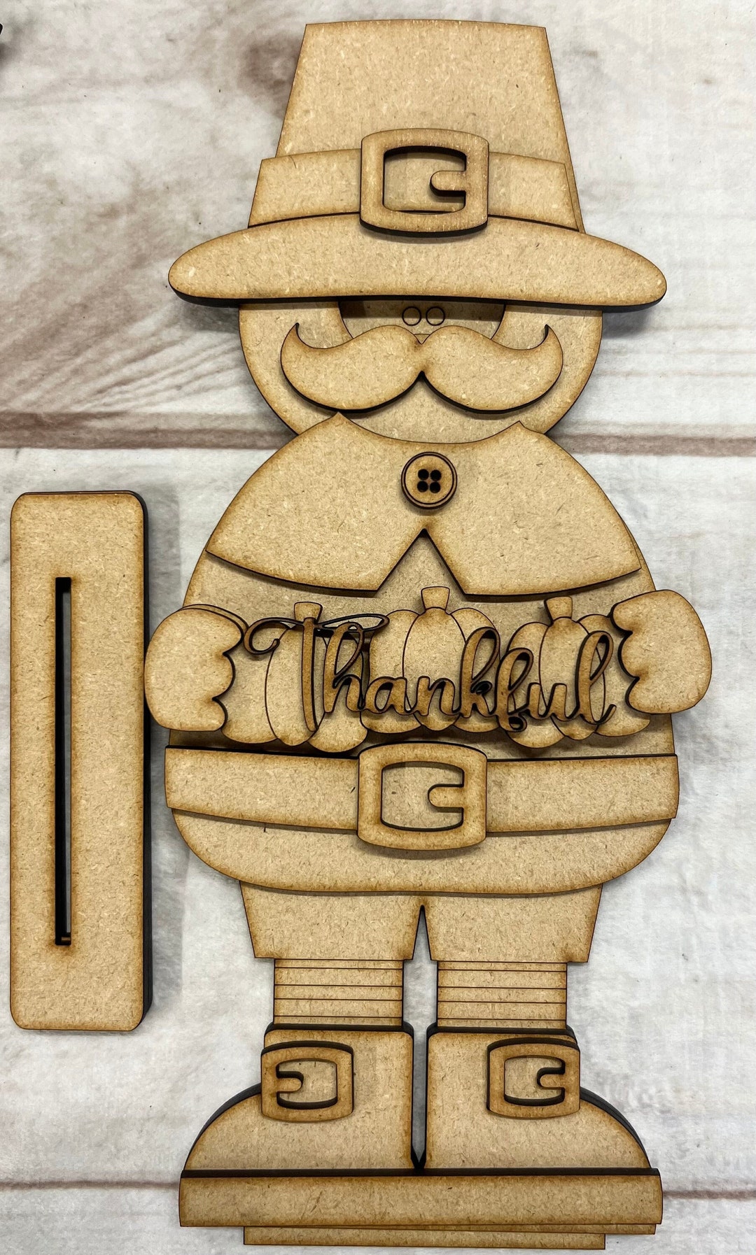 Pilgrims, Thankful, Laser Cutouts, DIY Kit, Unfinished Kit, Pilgrim - Etsy