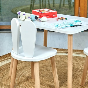 Montessori Wooden Table and Chairs for Kids - Handmade Wooden Kids ...