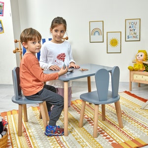Wooden Table and Chairs for Kids-montessori Table-montessori - Etsy
