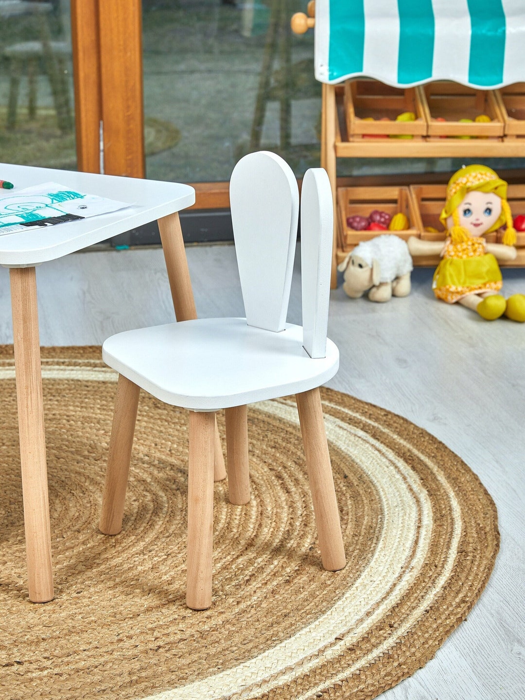 Wooden Kids Table Montessori Small Kids Chair Wooden Kids - Etsy