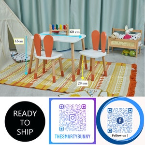 Wooden Montessori Table and Chair Set for Kids Toddler Activity Table ...