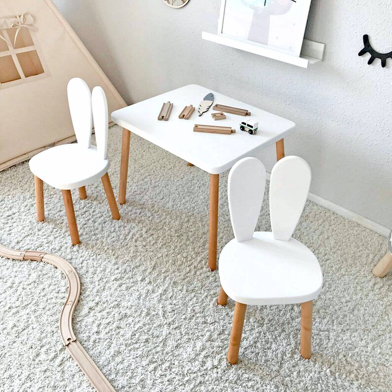 Wooden Table and Chairs for Kids-montessori Table-montessori - Etsy