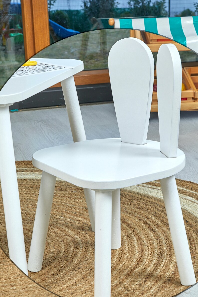 Smartie-bunny Chair Wooden Kids Table and Chair Set Wooden - Etsy