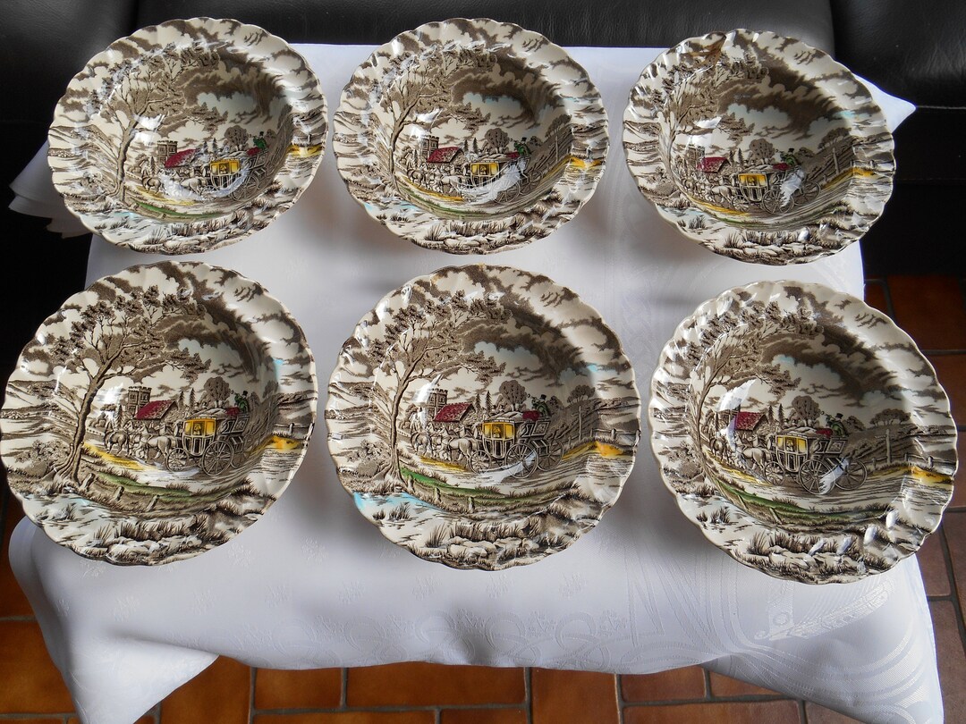 Myott Royal Mail Set of 6 Multicolour Bowls - Etsy