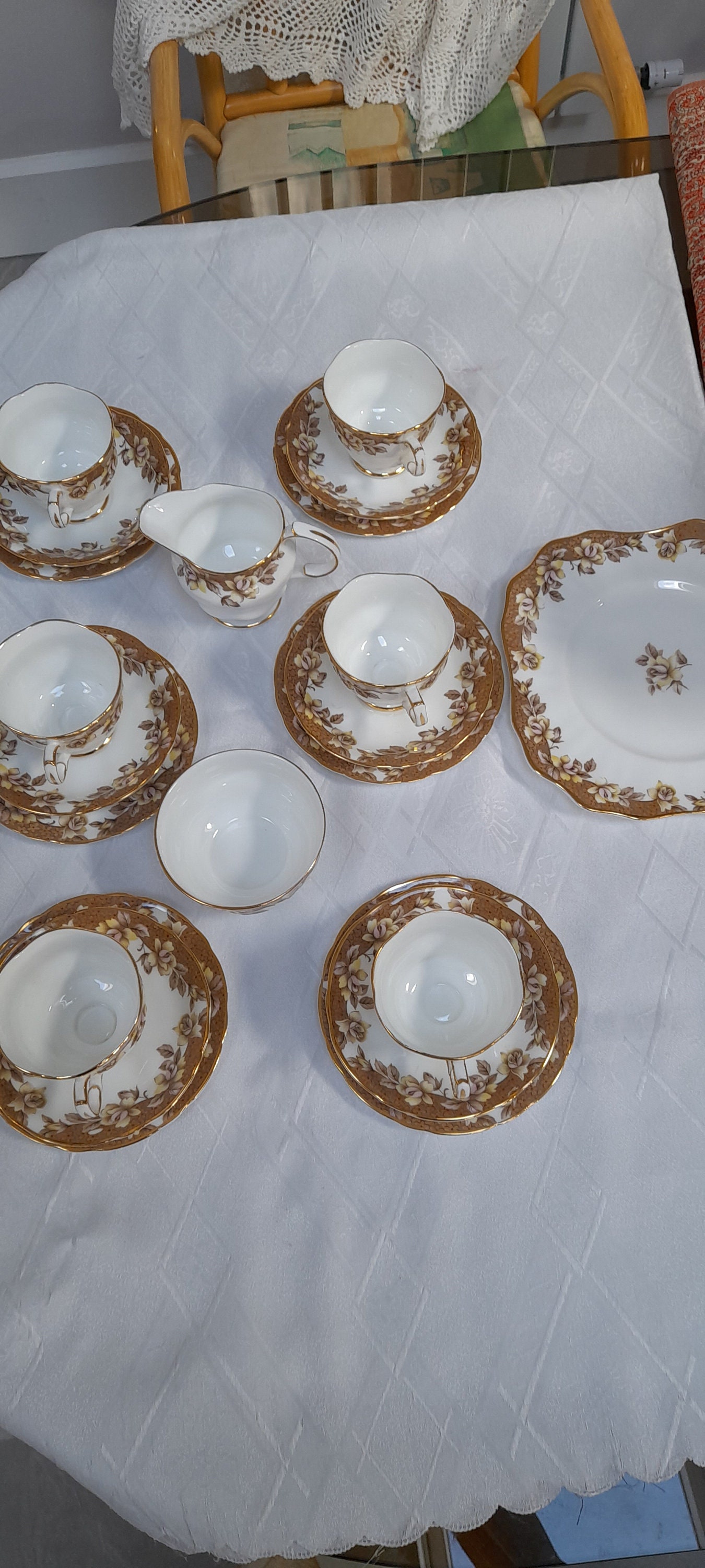Arklow Pottery Tea Set, Elegance Pattern, 21 Pieces - Etsy
