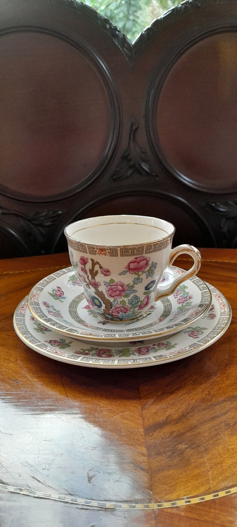 Arklow Pottery, Famel Rose Pattern or Indian Tree, Number 2428, Trio of ...