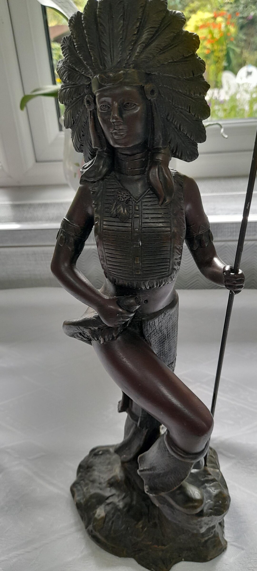 Native American Figurine, Crosa 1994, Resin With Bronze Finish - Etsy