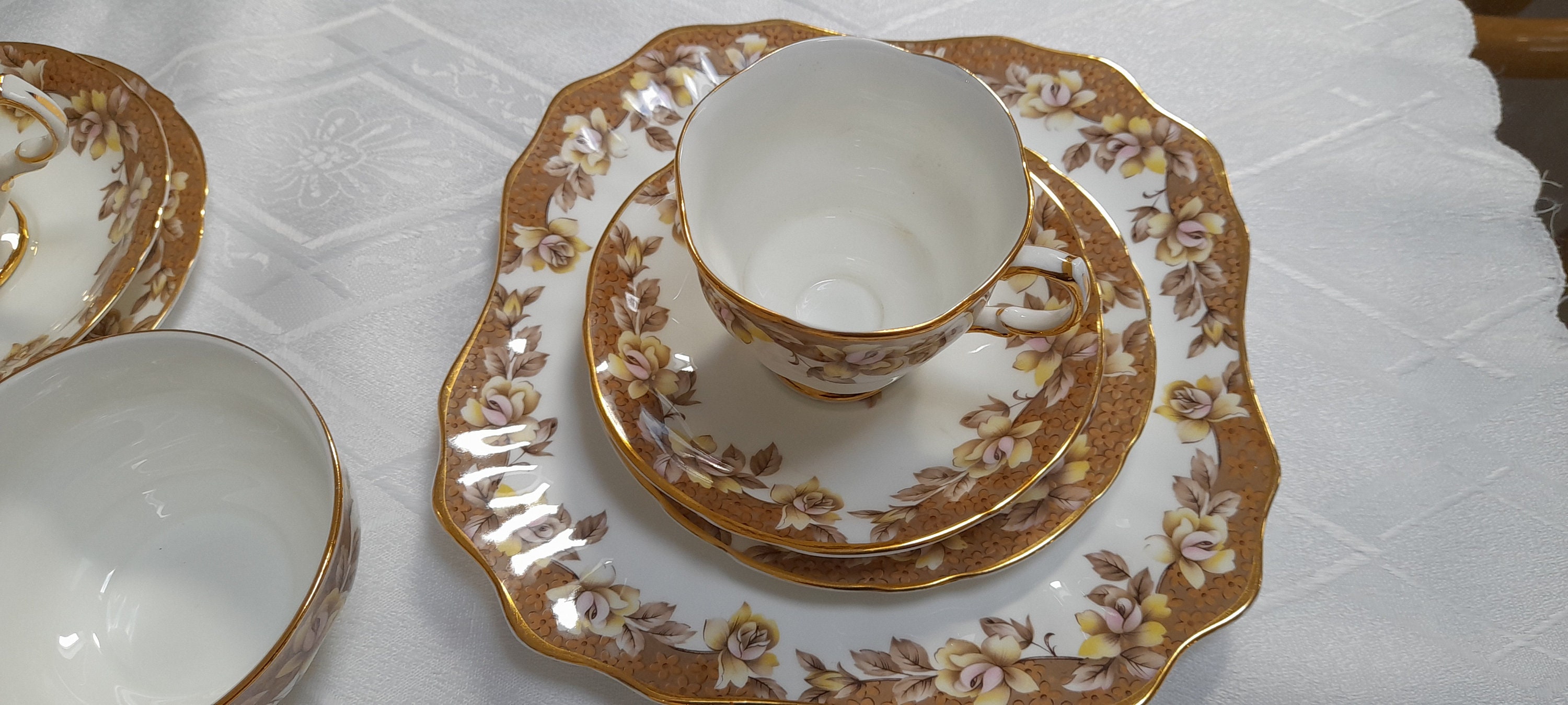 Arklow Pottery Tea Set, Elegance Pattern, 21 Pieces - Etsy