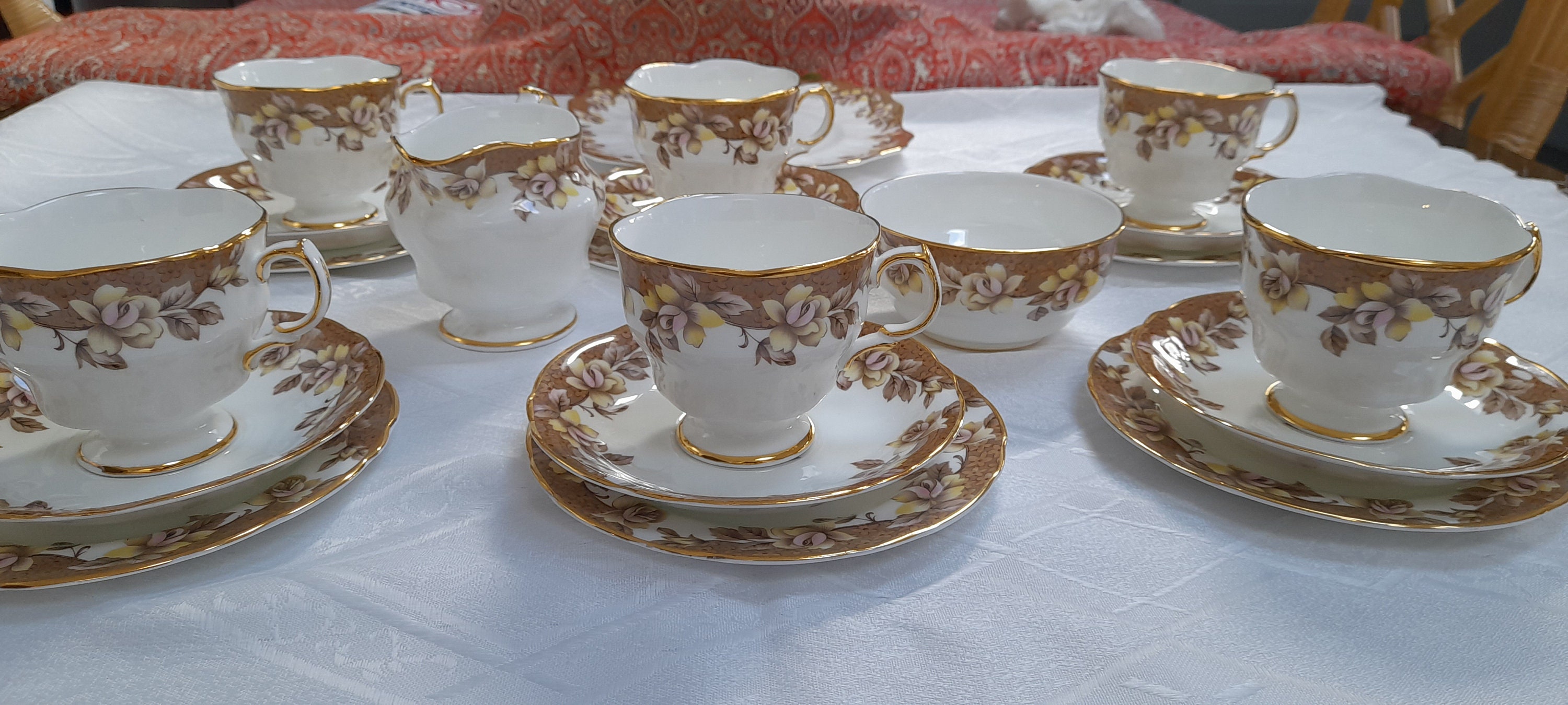 Arklow Pottery Tea Set, Elegance Pattern, 21 Pieces - Etsy