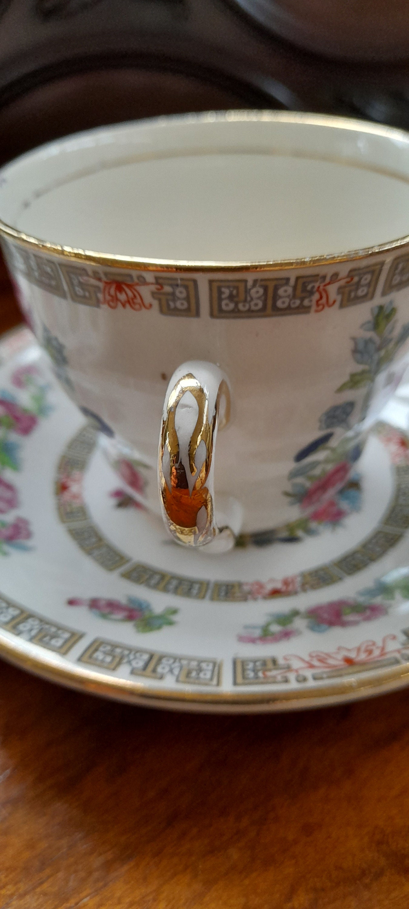 Arklow Pottery, Famel Rose Pattern or Indian Tree, Number 2428, Trio of ...