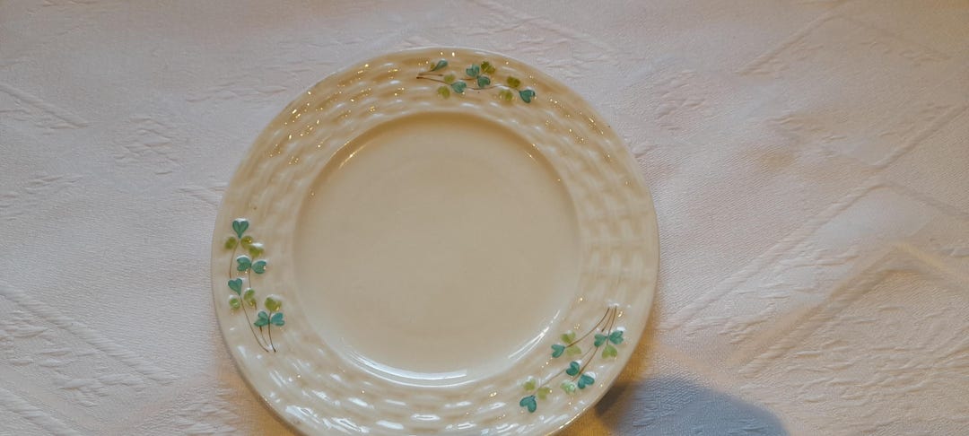 Belleek 2nd Period Shamrock Pattern Plate - Etsy