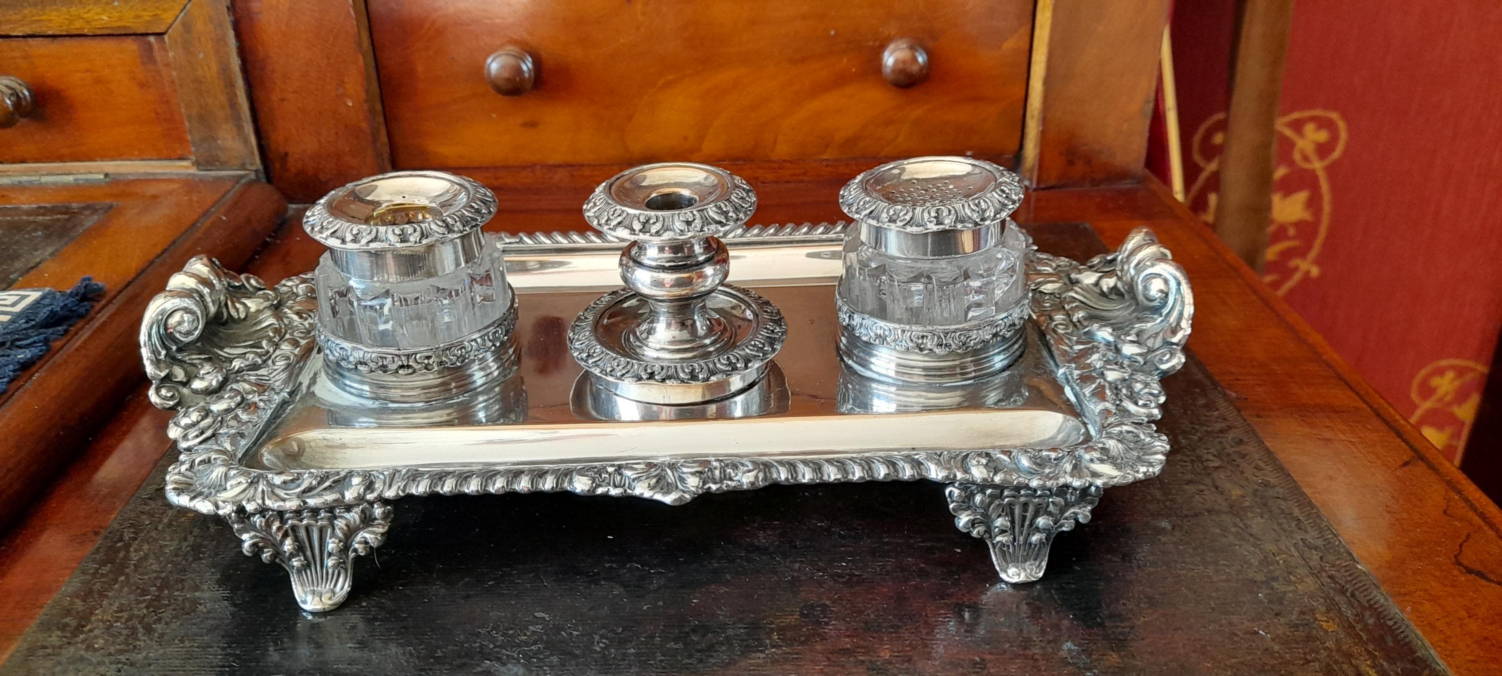 Ornate Desk Set, Victorian Era, Silver Plate - Etsy