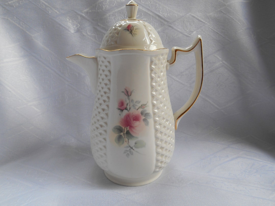 Donegal Irish Rose Parian China Coffee Pot - Etsy