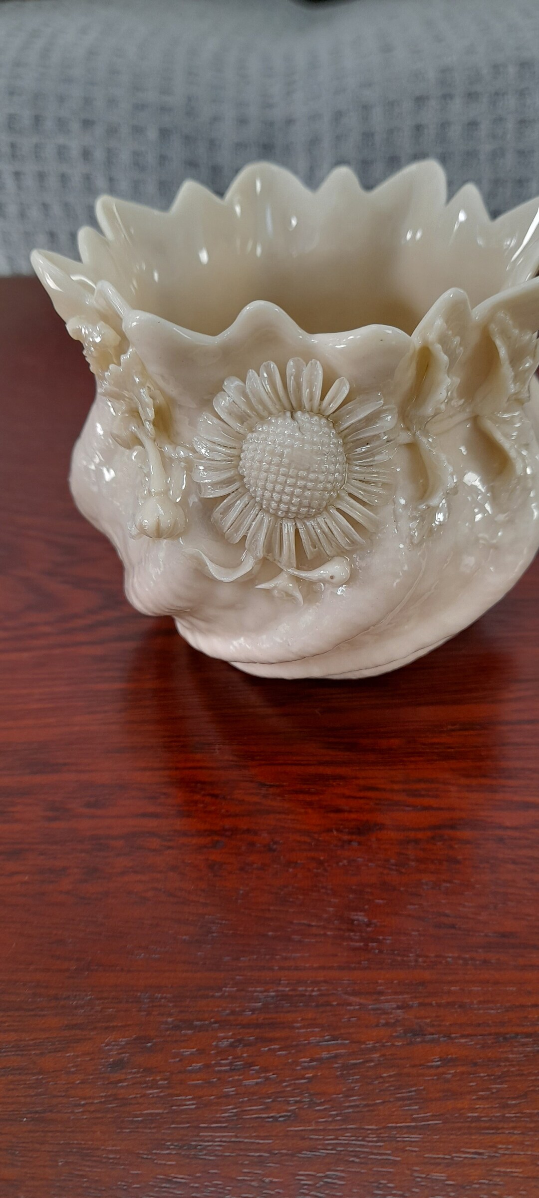 Belleek Vase With Flower and Shamrock Designs, 2nd Period, 1891 - 1926 ...
