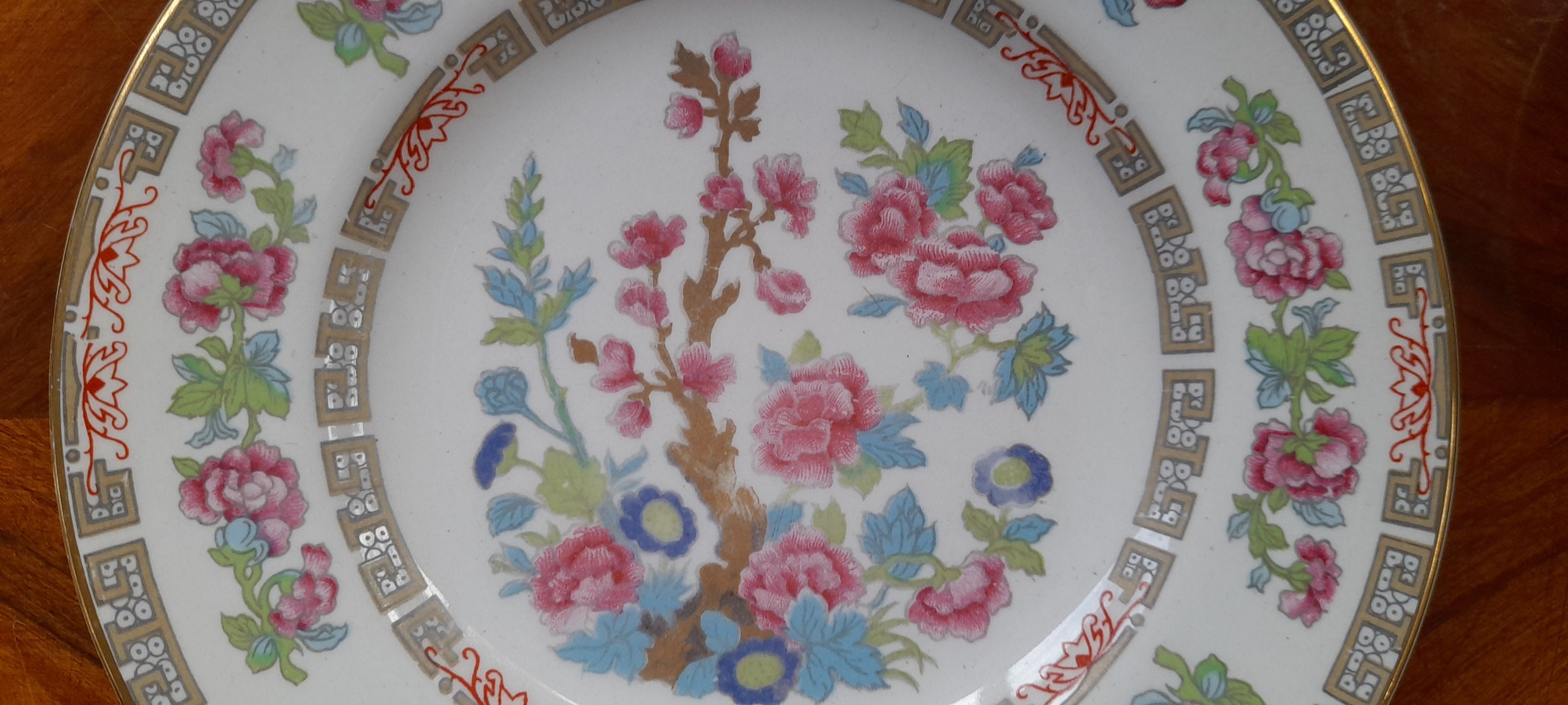 Arklow Pottery, Famel Rose Pattern or Indian Tree, Number 2428, Trio of ...