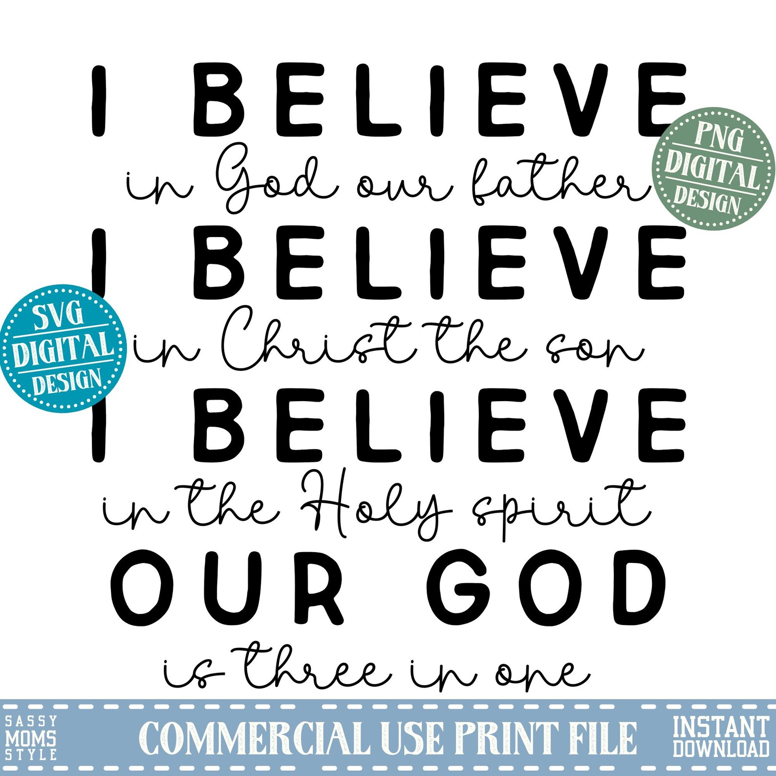 Believe in God Father SVG PNG, Svg, Png, Easter Svg, Easter Png, Trendy ...