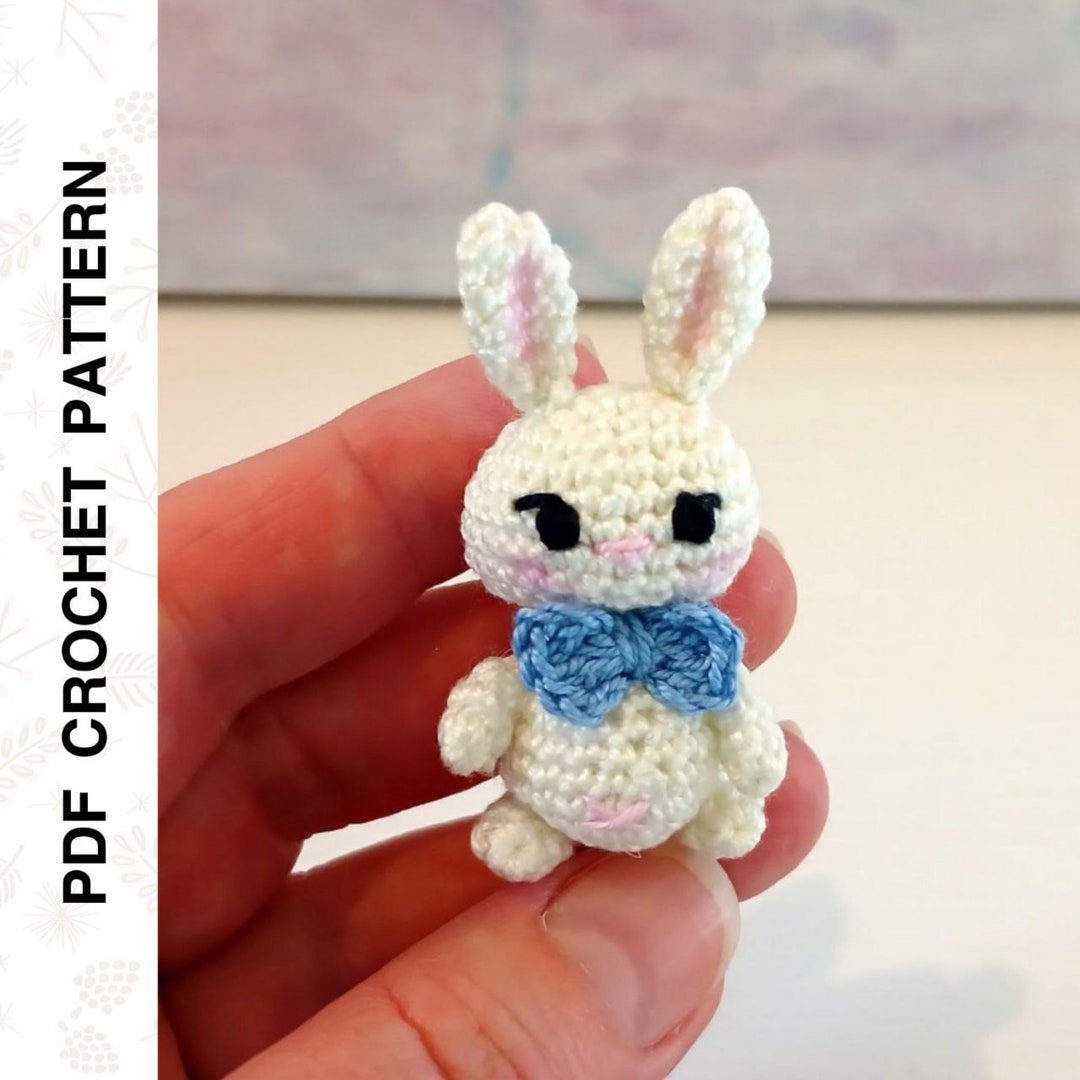 Crochet PATTERN Bunny Tiny Rabbit Micro Amigurumi Mini Animal • PDF in ...