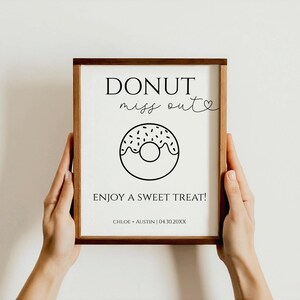 Wedding Donut Sign Template, Donut Sign for Wedding, Modern Wedding ...