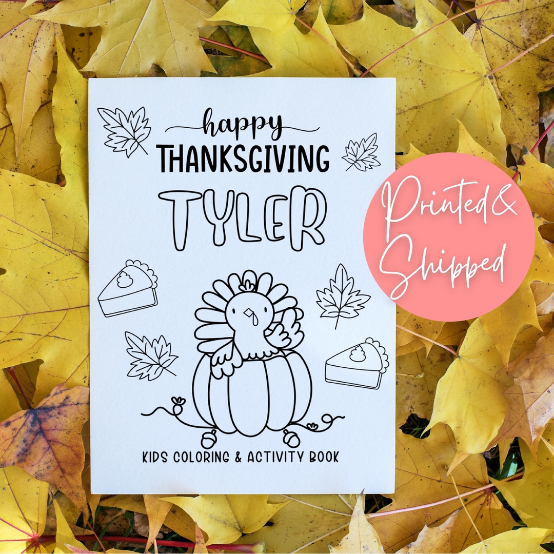 THANKSGIVING Kids Activity Book: Coloring & Games - Etsy