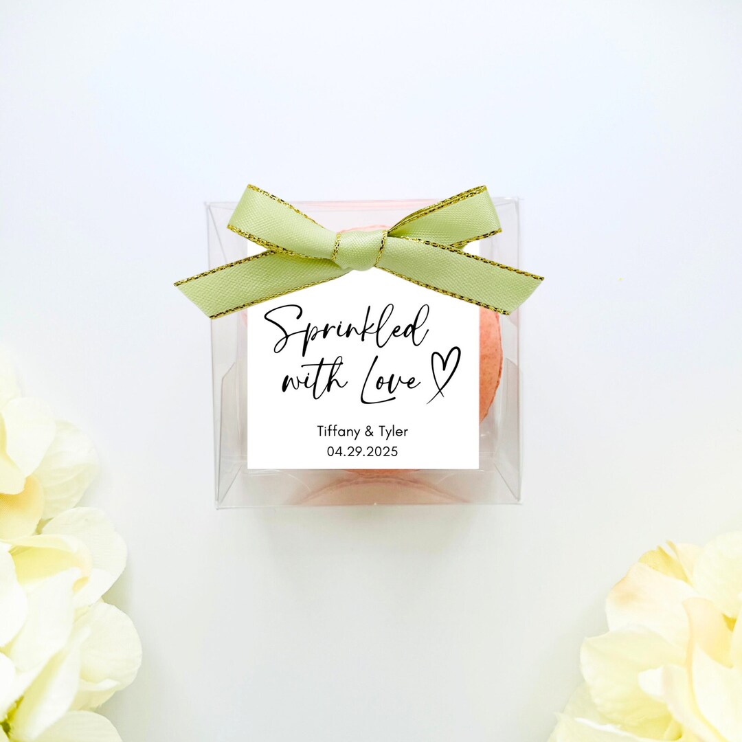 Set of 10 Baby Sprinkle Favor Boxes, Personalized Baby Sprinkle Favors ...