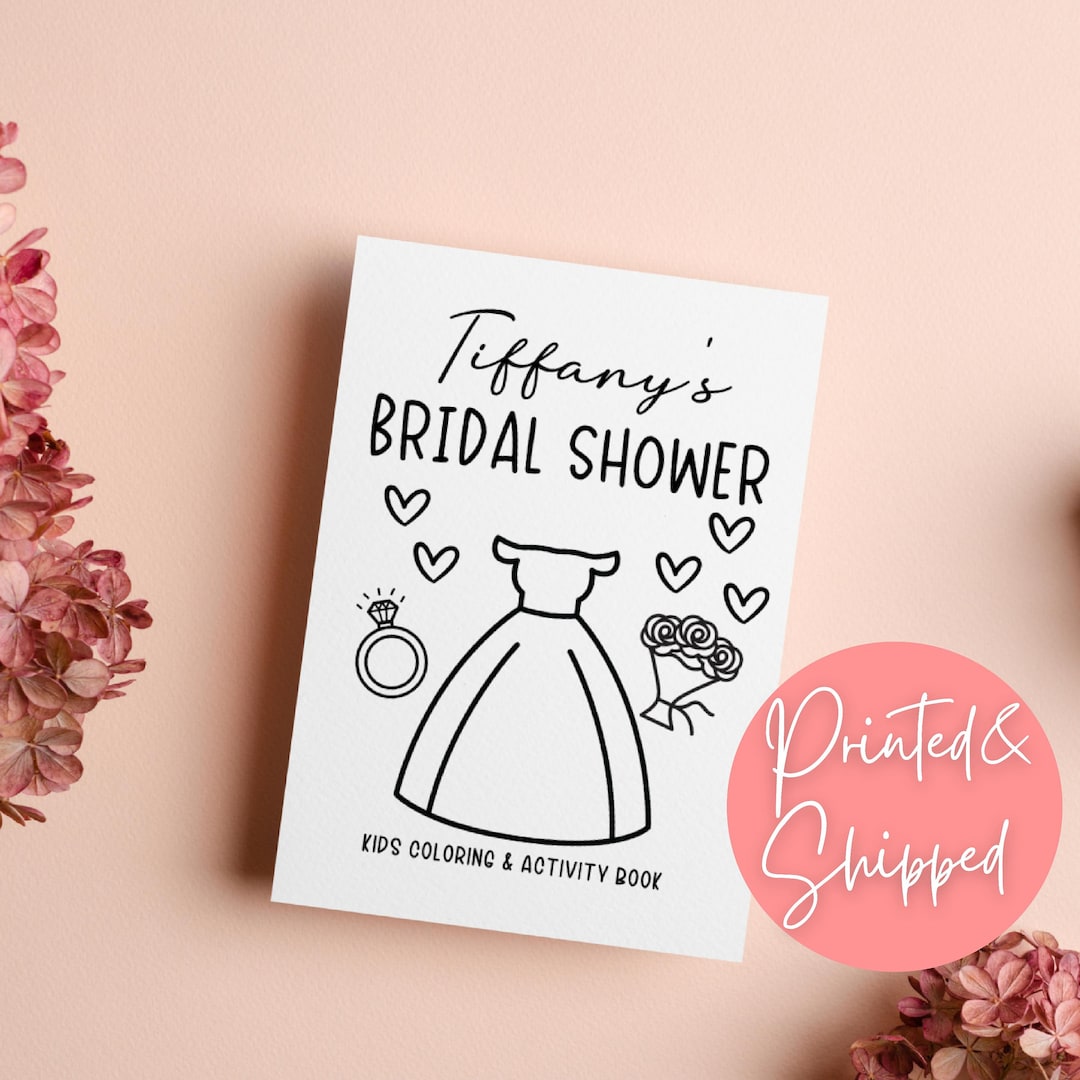 BRIDAL SHOWER Activity Book, Bridal Shower Kids Activity Book, Bridal ...