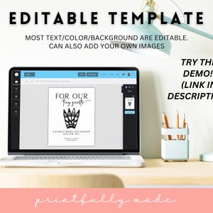 Wedding Kids Coloring Book Sign Template, Coloring Book Sign for ...