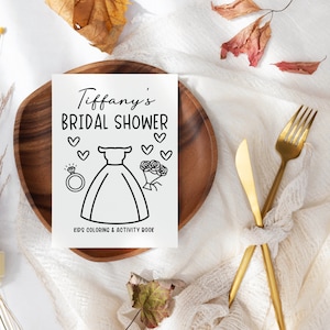 BRIDAL SHOWER Activity Book, Bridal Shower Kids Activity Book, Bridal ...