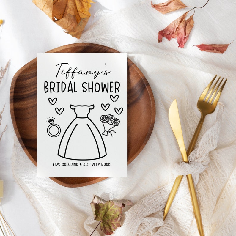 BRIDAL SHOWER Activity Book, Bridal Shower Kids Activity Book, Bridal ...