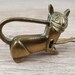 A Lovely Cat Shaped Brass Brass Shackle Cabinet Padlock With a Single ...