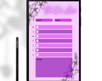 Purple - Printable Weekly to Do List - Etsy