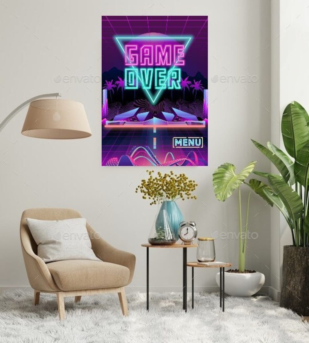 Game Over Retro Poster - Etsy