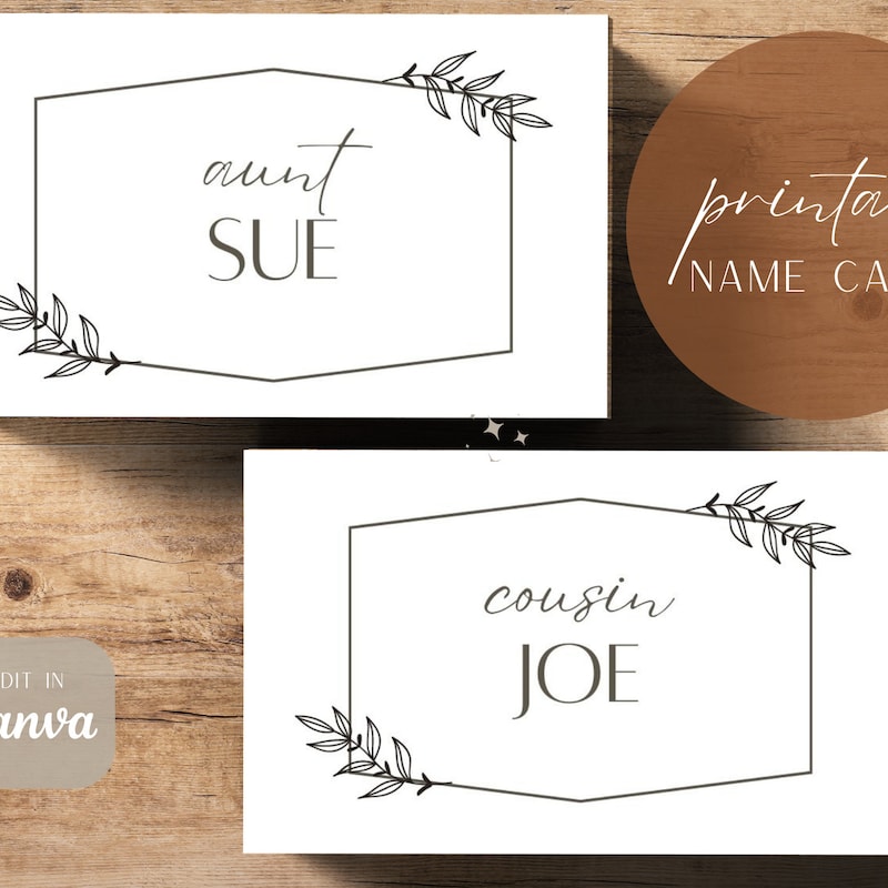 Fall Name Tag Printables - Etsy