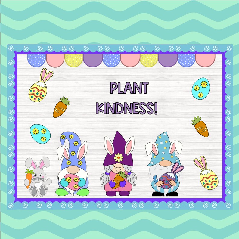 April Bulletin Board, Spring Classroom Décor, Gnomes Bulletin Board ...