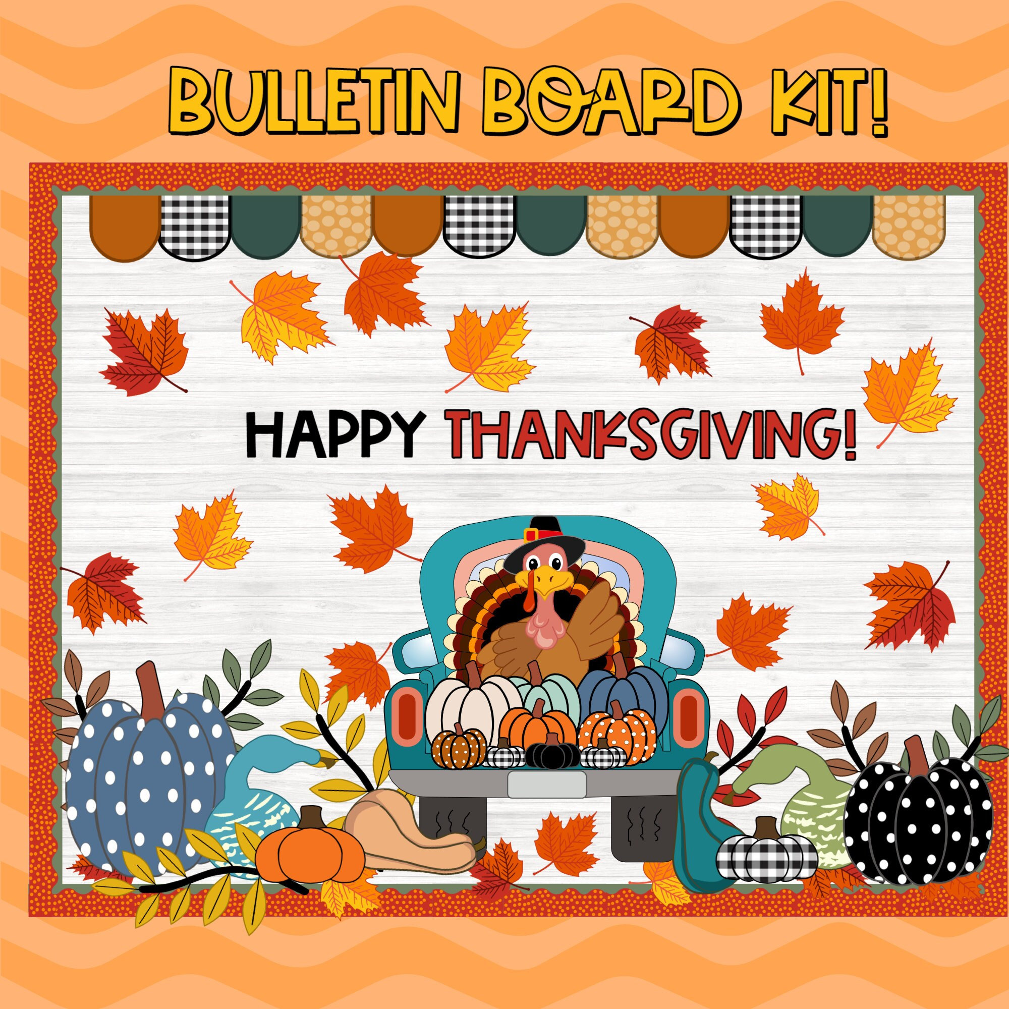 Thanksgiving Bulletin Board, Turkey Day, Pumpkin, Fall, Truck, Bulletin ...