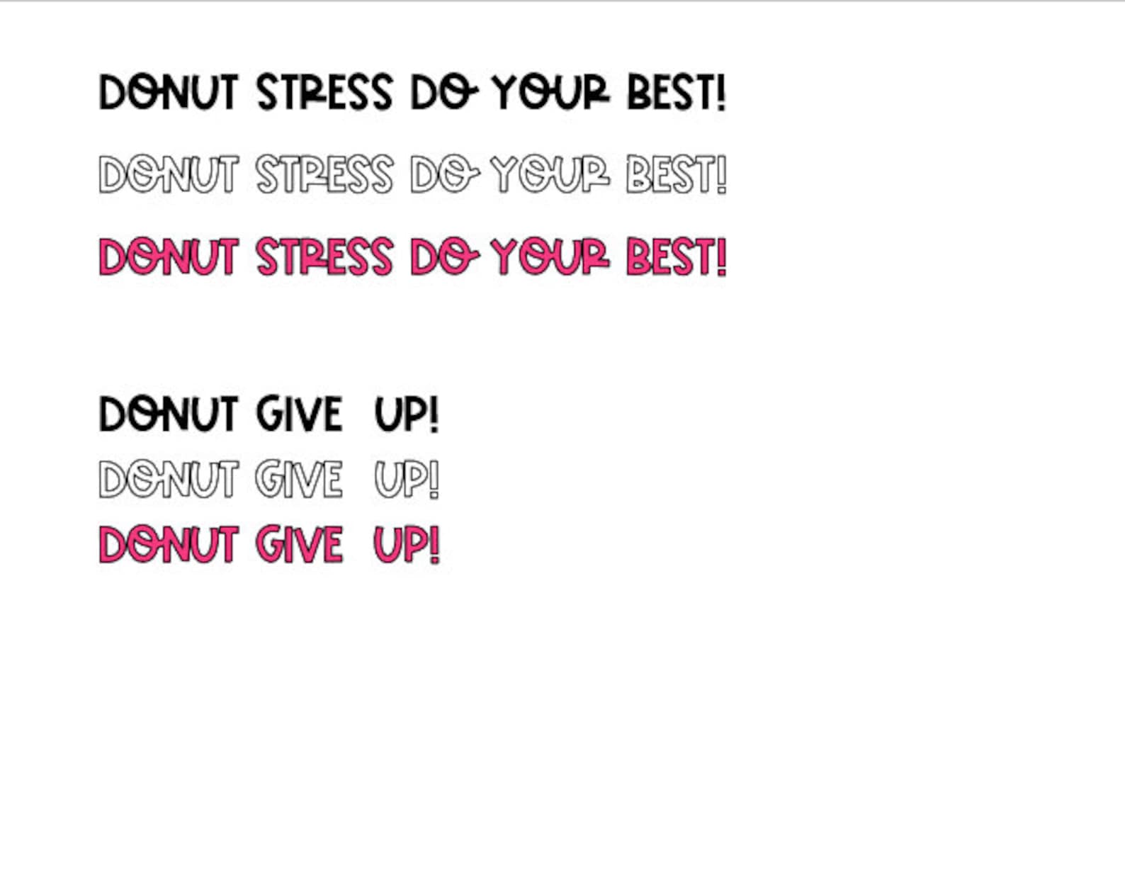 Donut Stress Do Your Best Printable Classroom Bulletin Board Kit / Door ...