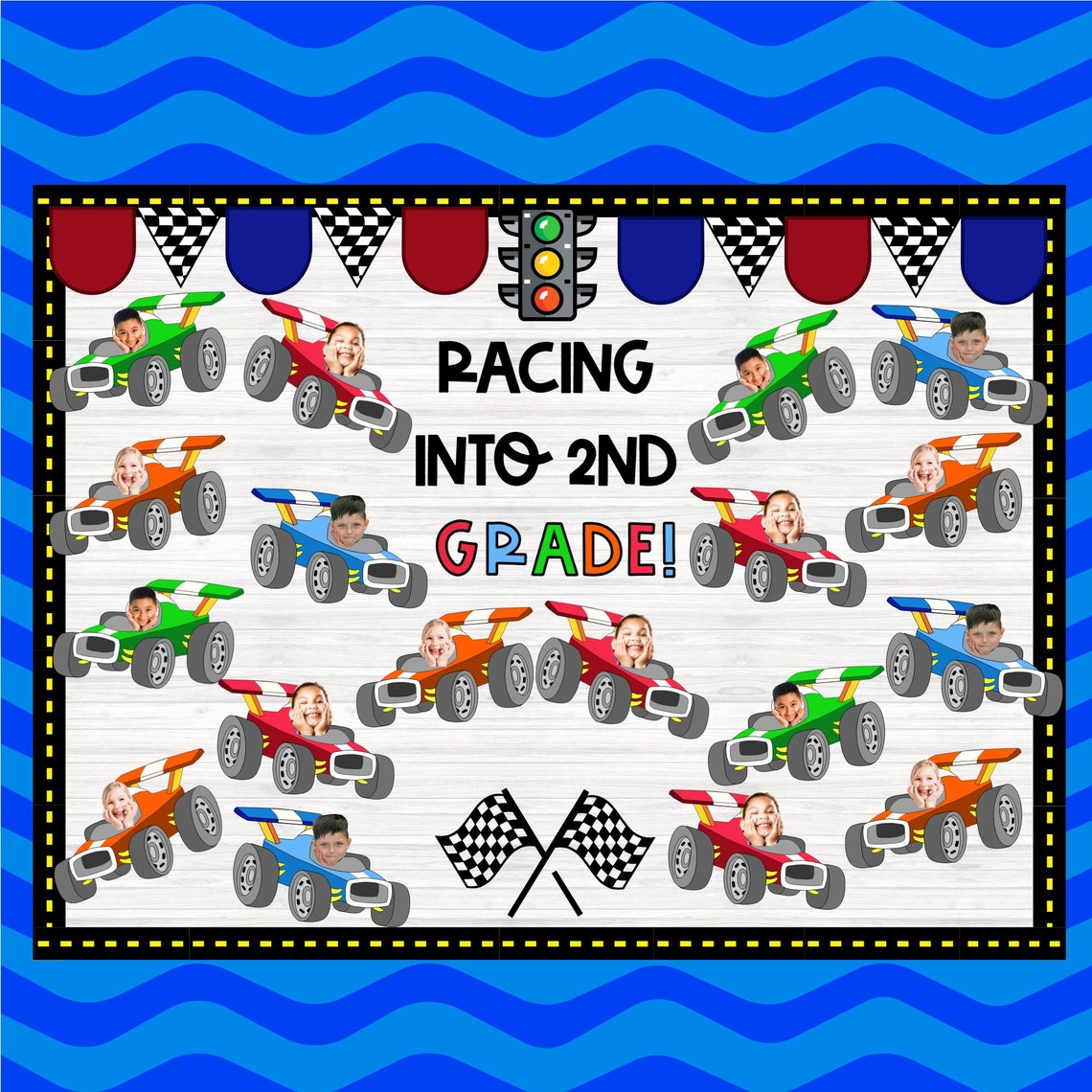 Back to School | Race Car Bulletin Board or Door Décor| Welcome Back to ...