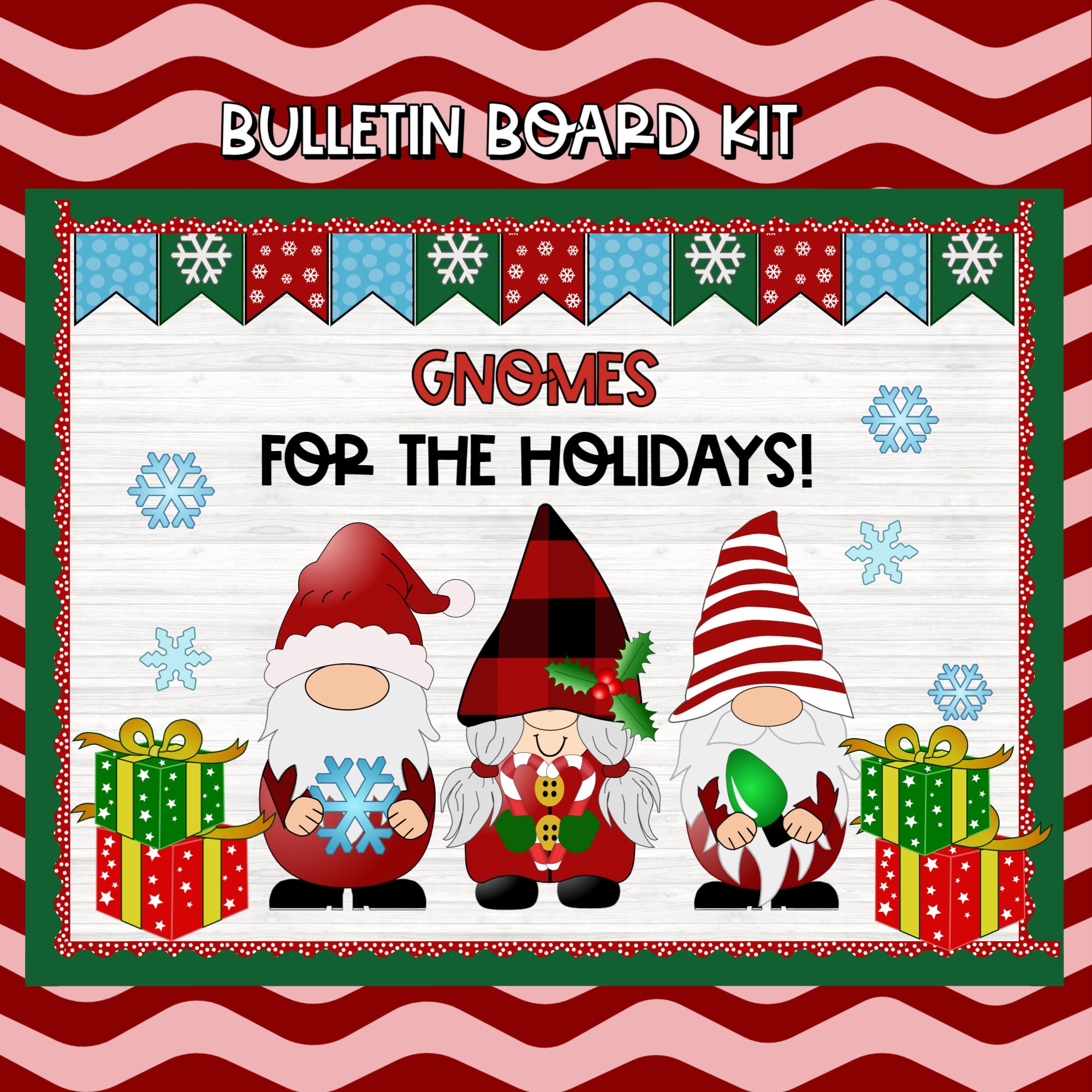 Christmas Gnomes, Holiday Gnomes, Christmas Bulletin Board, Winter ...
