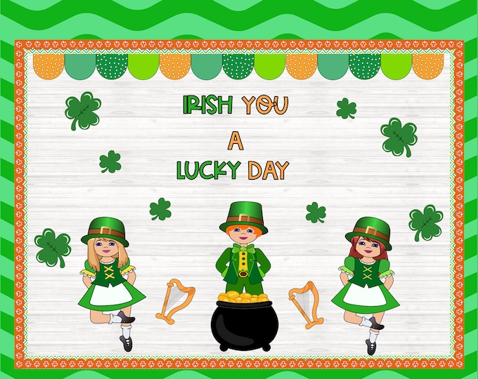 St. Patrick's Day Bulletin Board, Printable St. Patty's Day Classroom ...